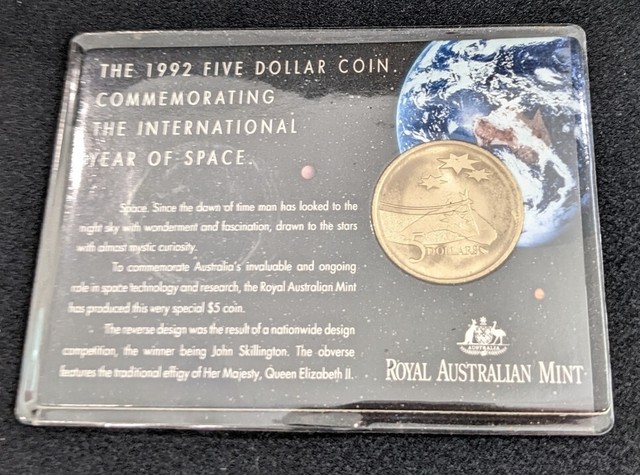 1992 Five Dollar Coin The International Year of Space Royal Australian ...
