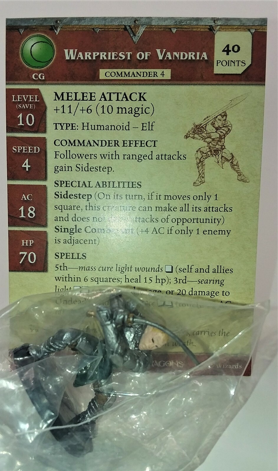Warpriest of Vandria #23 Night Below D&D Miniatures with Card | eBay