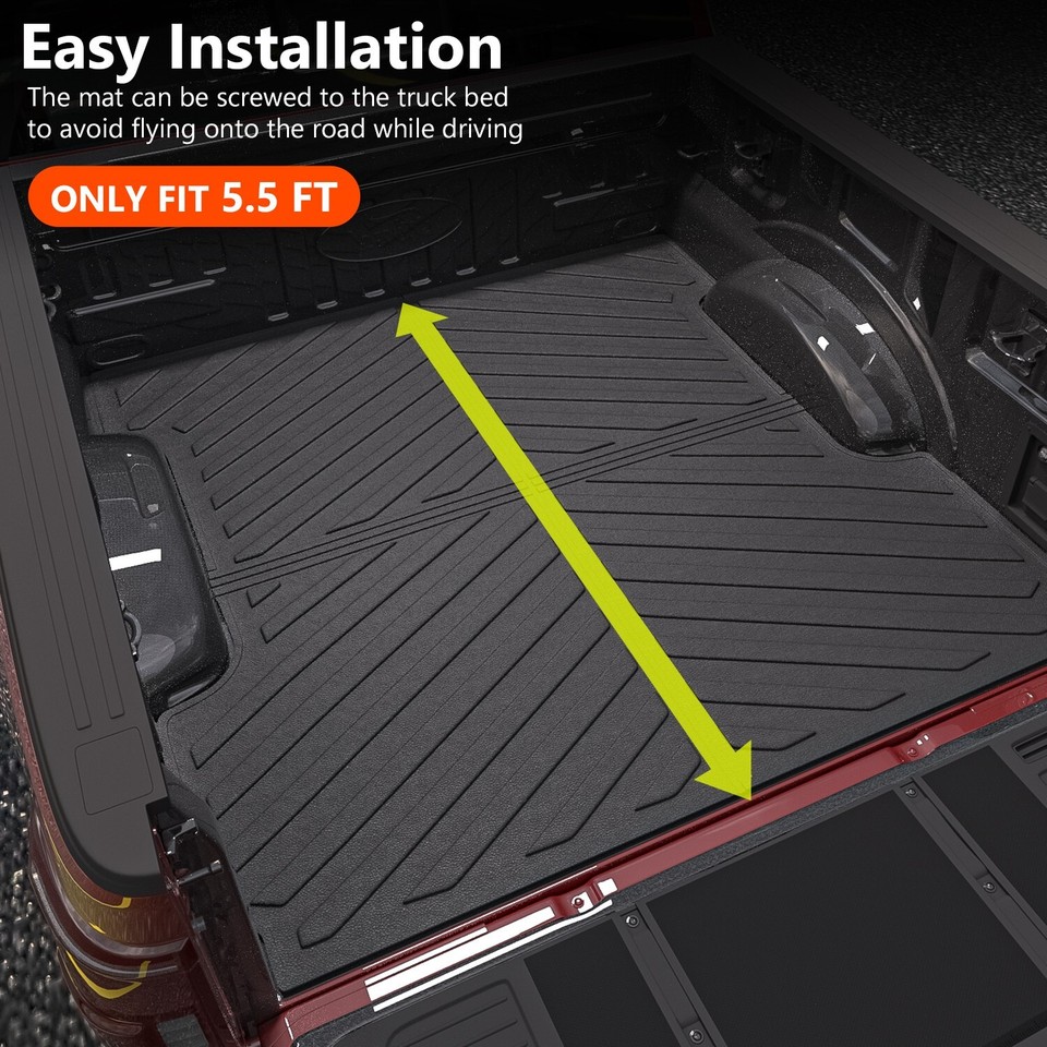For 2015-2025 Ford F150 TPE Floor Mats Truck Mat Bed Liner Cargo Mat ...