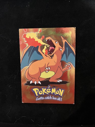 Pokemon TCG Topps Charizard E6 of 12 Movie Edition Holo Foil Blue Logo ...