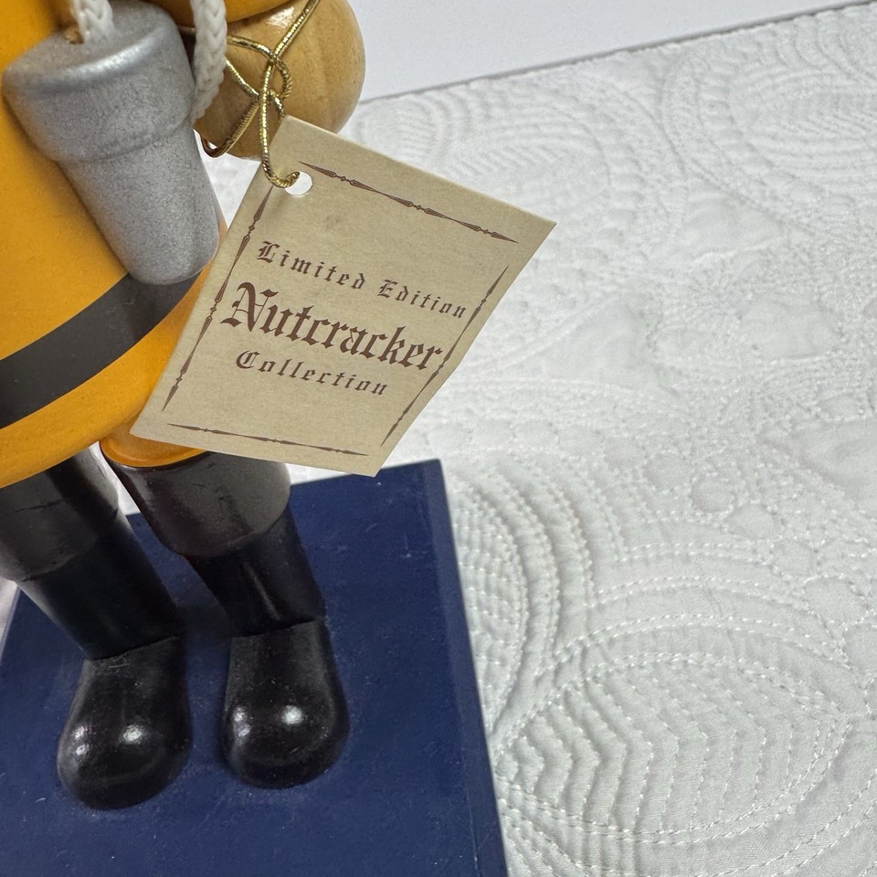 Limited Edition Yellow Wooden Nutcracker Figurine Yellow And Black ...