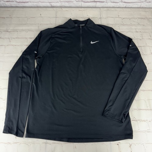 Nike Dri-Fit Element 5.0 Running 1/4 Zip Black Pullover DD4756-010 Men ...