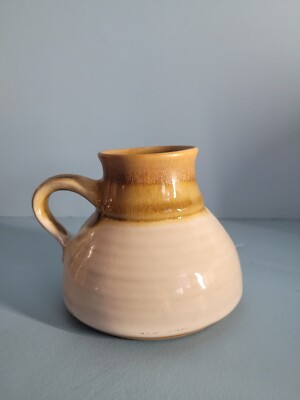 VTG Ceramic Pottery Wide Bottom Mug No Spill Non-Slip Travel Coffee Cup ...