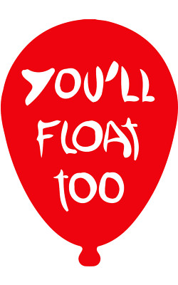 You39ll Float Too Vinyl Decal Stephen King It Horror Remake HD Scary