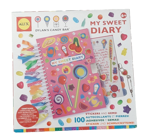 Dylan's Candy Bar My Sweet Diary Set ALEX Toys 100 Sticker and Gems ...