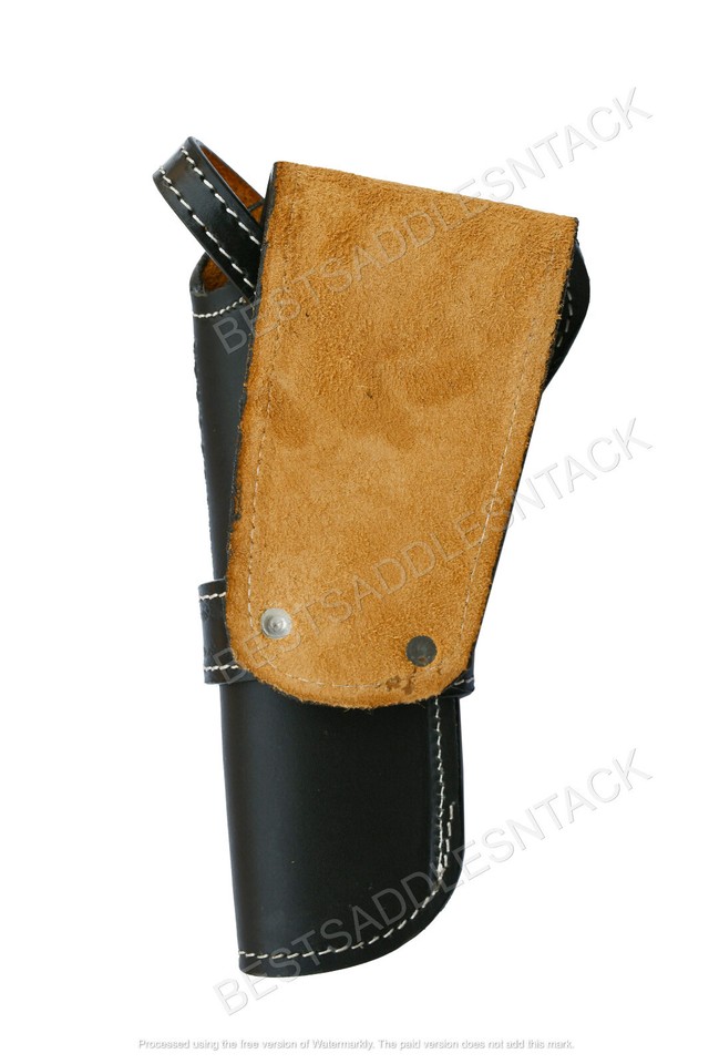 LEATHER HOLSTER .22 .32 .38 .45. 357 WESTERN GUN COVER REVOLVER HOLDER ...