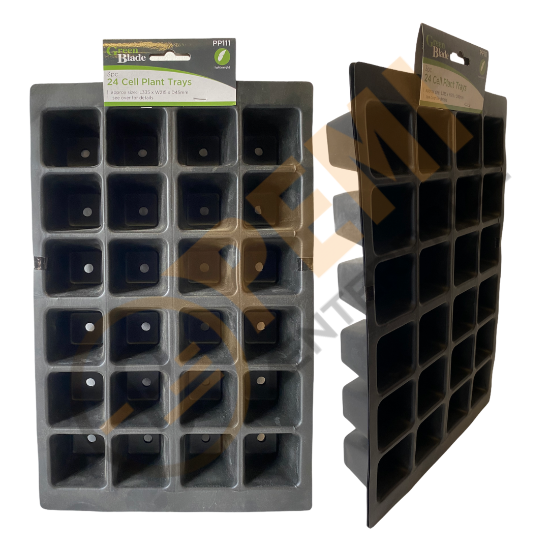 24 Cell Bedding Plant Pack Tray Inserts for Full Size Seed Propagator ...