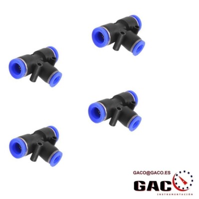 PACK 4 RACOR AUTOMATICO TE PARA TUBO 6mm | eBay