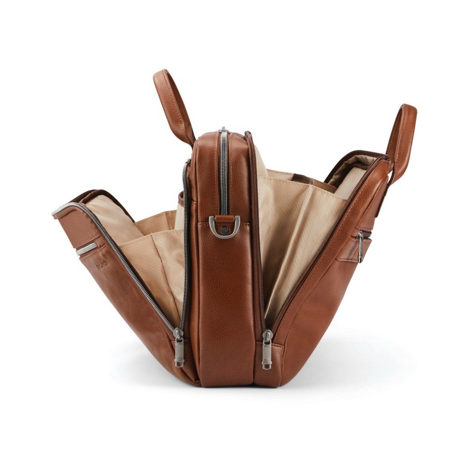 Classic Samsonite Leather Toploader Briefcase - Cognac 43202878923| eBay