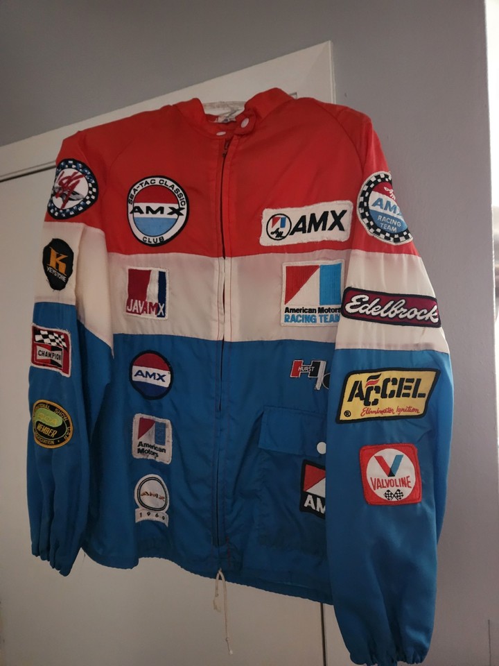 Vintage Jacket Racing AMC RAMBLER Hot Rod Patches 1960s USA made RED ...