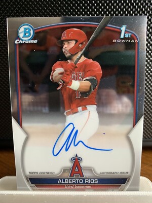 2023 Bowman Draft Chrome Alberto Rios 1st Prospect Auto Autograph #CDA ...