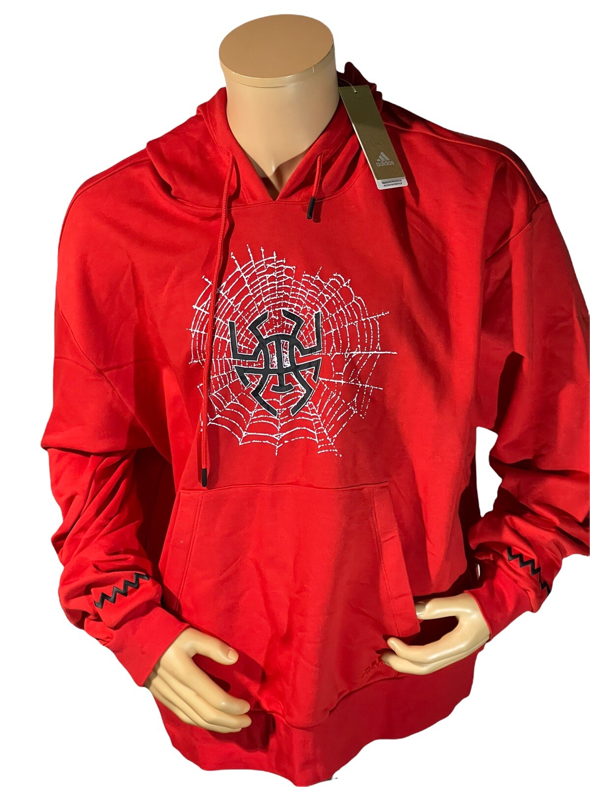 Adidas Mens Red Donovan Mitchell D.O.N Issue #2 Spida Hoodie Pullover ...