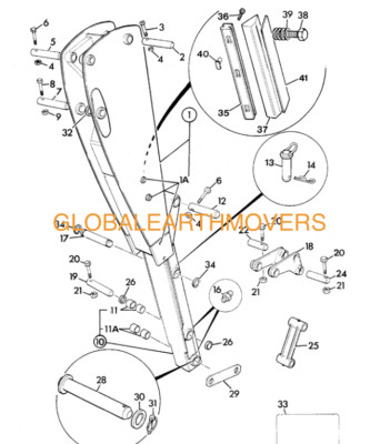 JCB BACKHOE- DIPPER ARM/ TIPPING LINK/ BUCKET OVERHAUL KIT (MONO DIPPER ...