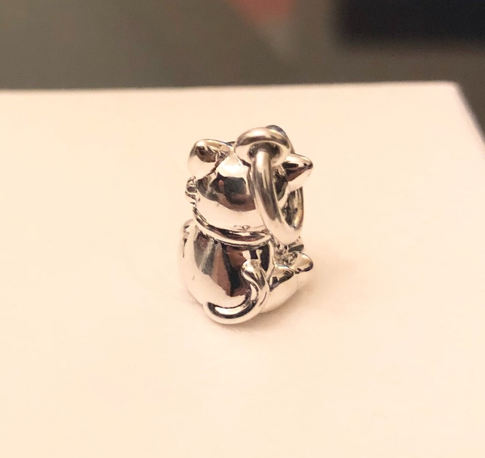 Pandora Sweet Cat Dangle Charm #798011EN16 +FREE GIFT Box +Tag | eBay