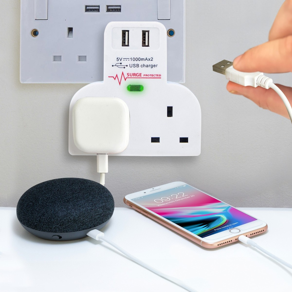 Two Outlet Socket Adapter Types Of Electrical Plugs