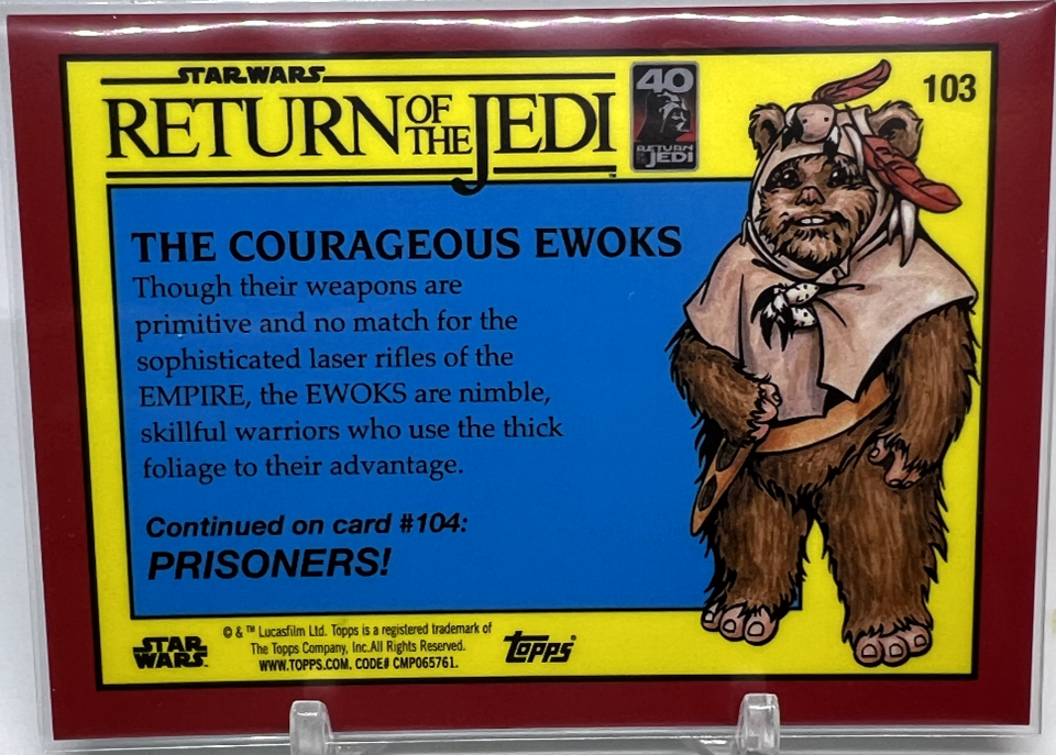 Star Wars ROTJ Chrome Sapphire - The Courageous Ewoks 103 - Aqua ...