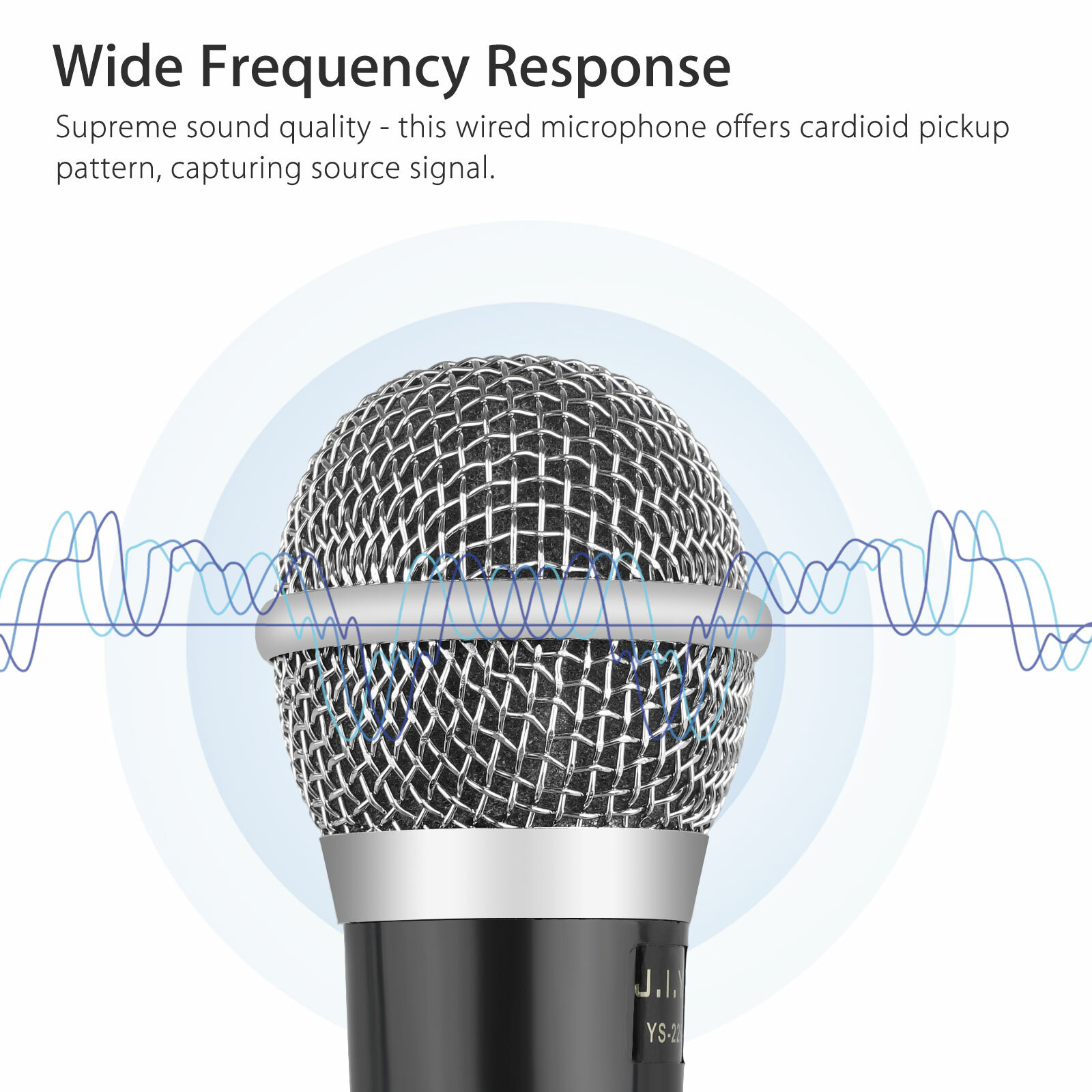 Wired Cardioid Dynamic Handheld Microphone Professional Mic with On/Off ...