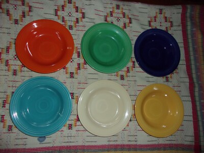 6 VINTAGE FIESTA DEEP PLATES -FIESTAWARE - 30H | eBay