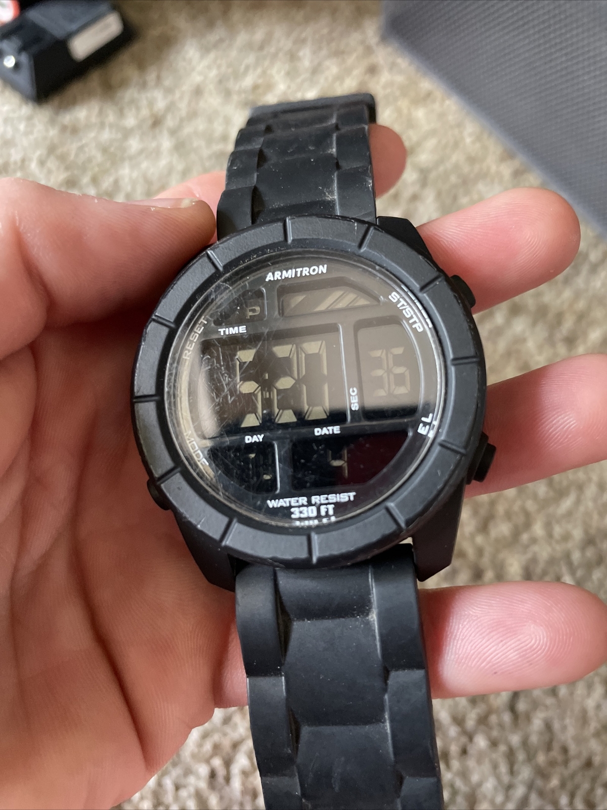 Armitron All Sport 40/8253 Mens Black Digital Quartz WR 100M Watch | eBay