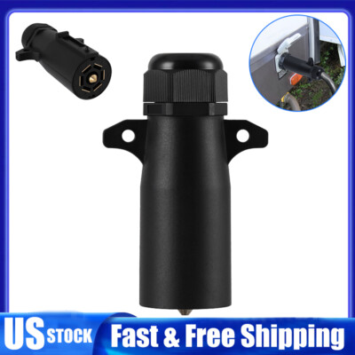 RV-Style 7 Way Blade Trailer Connector - 7 Pin Trailer Wiring Adapter ...
