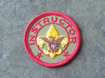 BSA Boy Scouts America 1960's - 1970's Instructor Uniform Patch Plastic ...