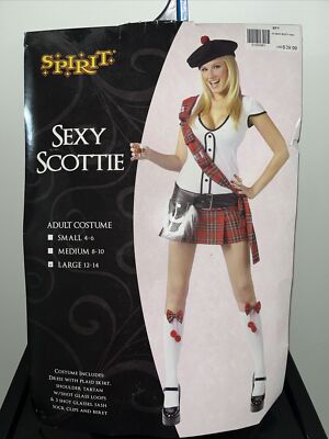 Spirit Halloween Sexy Scottie Adult Women’s Costume Risqué LARGE 12-14 ...