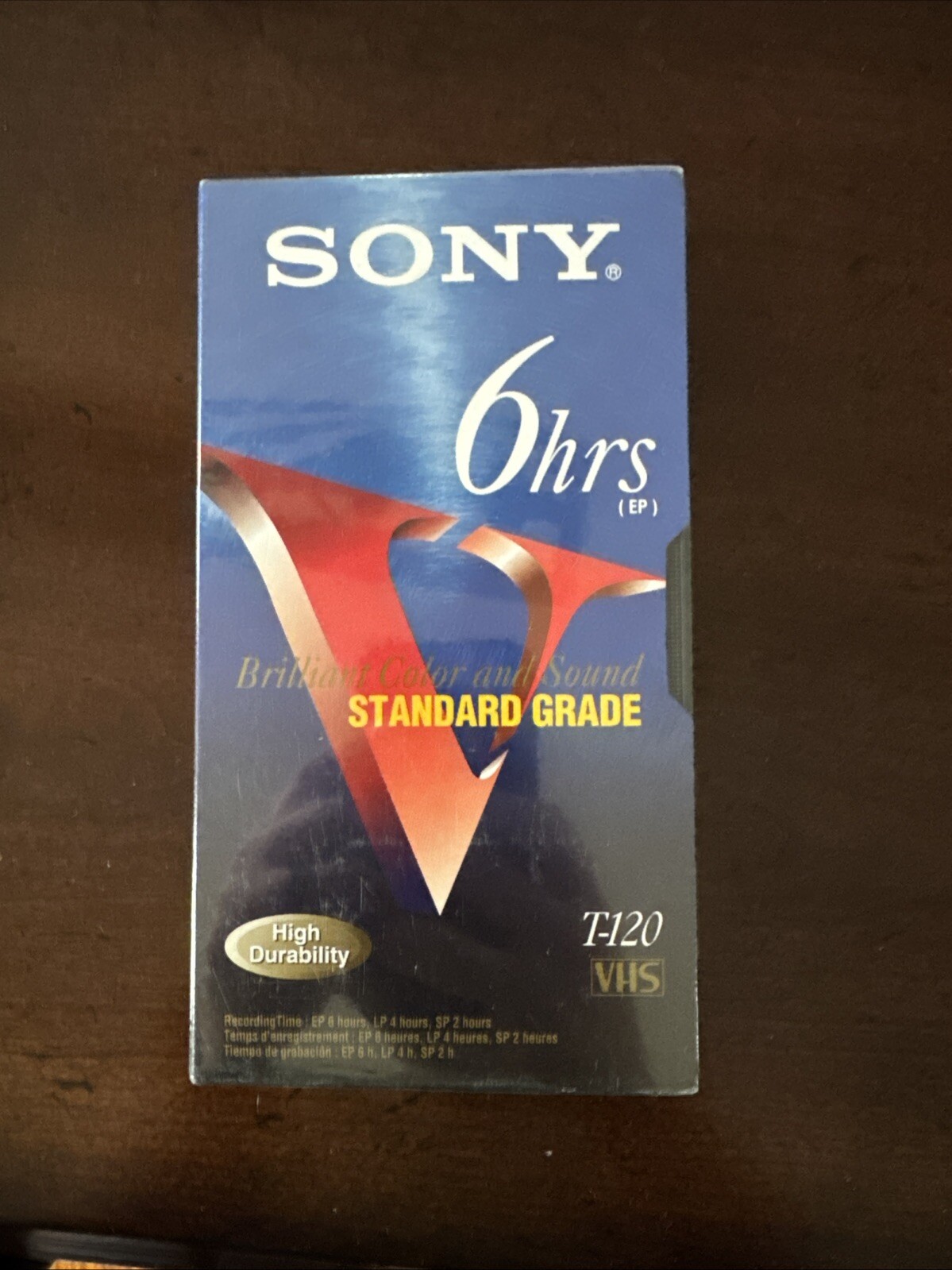 Sony Standard Grade Blank VHS Tapes 6 Hour T-120 (1) Brand New Sealed ...
