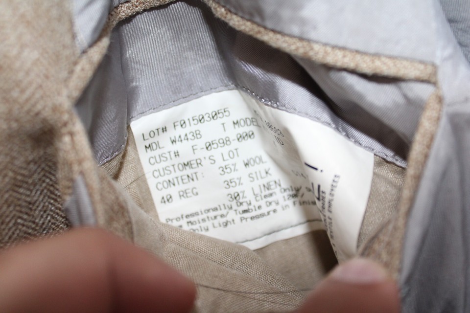 BROWN HICKEY FREEMAN WOOL / SILK / LINEN BLEND SPORT COAT sz 40R suit ...