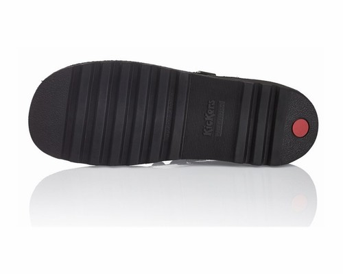 Womens Kickers Kick Lo Aztec T Bar Patent Leather Ladies Shoes Black ...