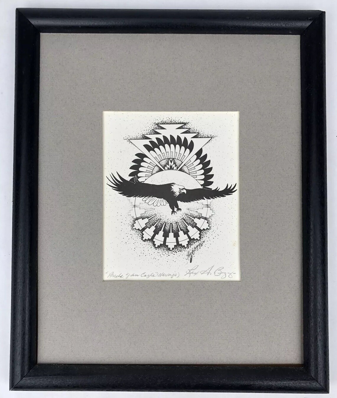 Rex A Begaye PRIDE OF AN EAGLE Navajo SIGNED ART PRINT 1989 Native ...