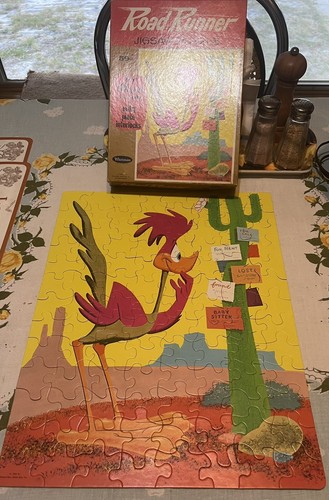 Road Runner Cartoon 100 Piece Jigsaw Puzzle, 1968, 14” x 18”, Complete ...