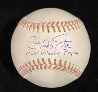 Cal Ripken Jr Signed Baseball “1983 AL MVP” Inscription PSA/DNA COA ...