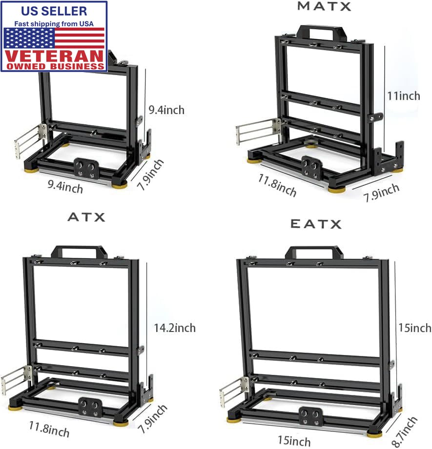 Motherboard Case Rack, Open Air Aluminum Frame, DIY Test Bench, ITX/ATX ...