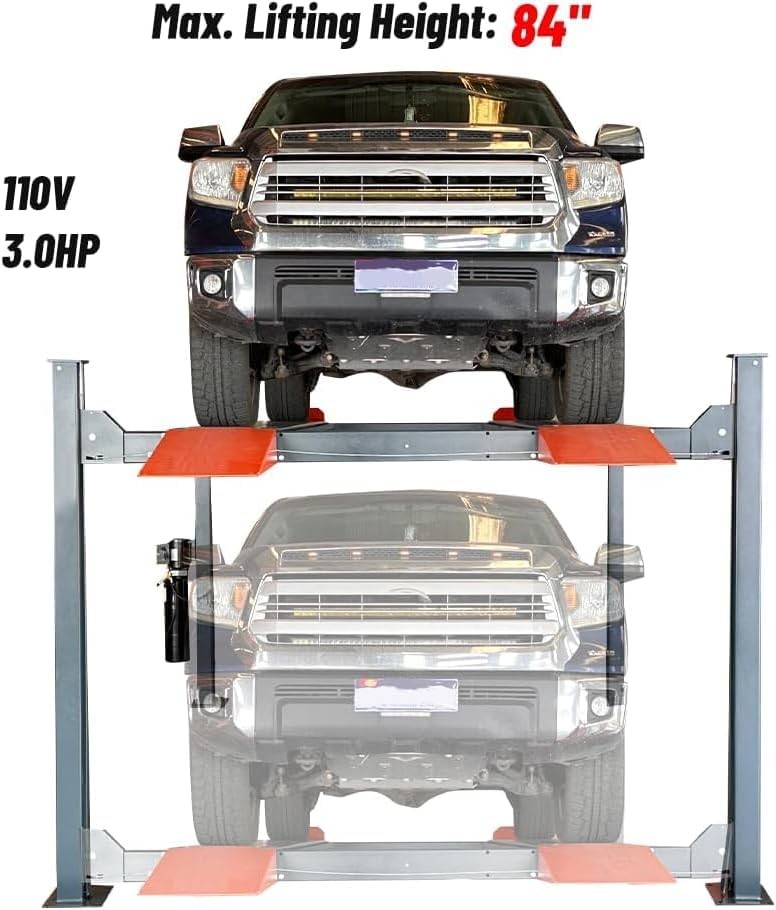 11000 lbs Car Auto Lift 4 Post LIft Four Post Lift w/2 Drip Trays and ...