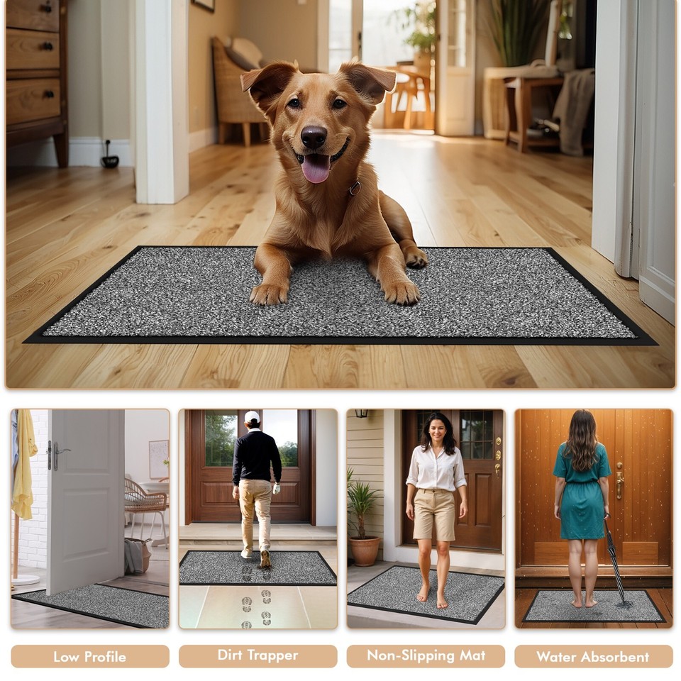 Non Slip Indoor Door Mats Small Large Door Mat Washable Rugs Kitchen ...