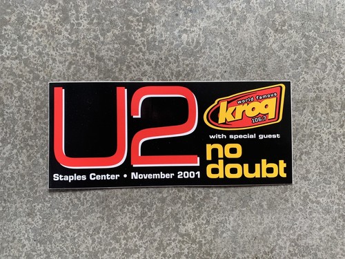 U2 / No Doubt X KROQ - Sticker - Staples Center 2001 | eBay