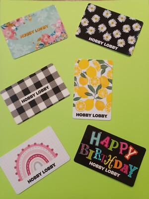 HOBBY LOBBY GIFT CARDS~ 6 BRAND NEW CARDS~ GREAT PRICE | eBay
