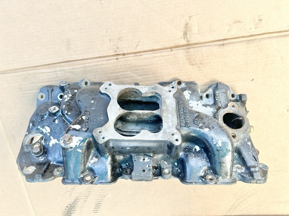 1965-90 Marine 6269318 BBC Intake Manifold Square Rectangle Port Chevy ...