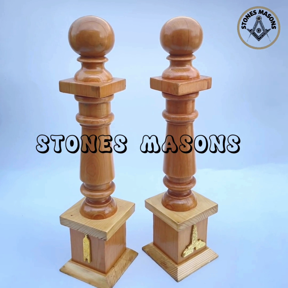 Masonic Columns, Masonic Warden Columns Premium Quality Wooden ...