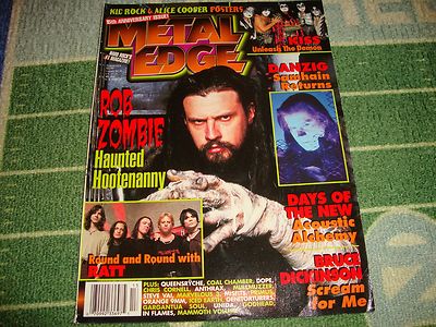 METAL EDGE magazine 15th anniversary issue rob zombie/danzig/days of ...