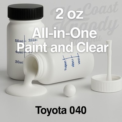 All-In-One Paint & Clear Coat Touch up & Brush 2 Oz For Toyota Super ...