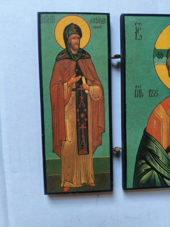 Russian Orthodox Catholic Tripytch Icon Jesus Christ St Daniel Moscow ...
