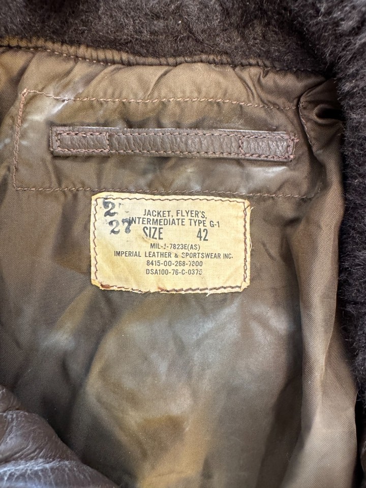 USN Puckered Penguins DEVRON 6 G-1 BOMBER FLIGHT JACKET INTERMEDIATE ...