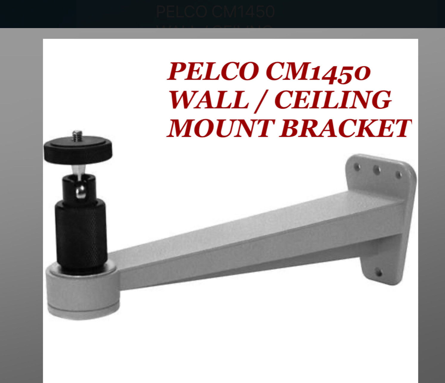 Pelco CM1450 Cast Aluminum Universal Adjustable Surveillance Wall Mount ...