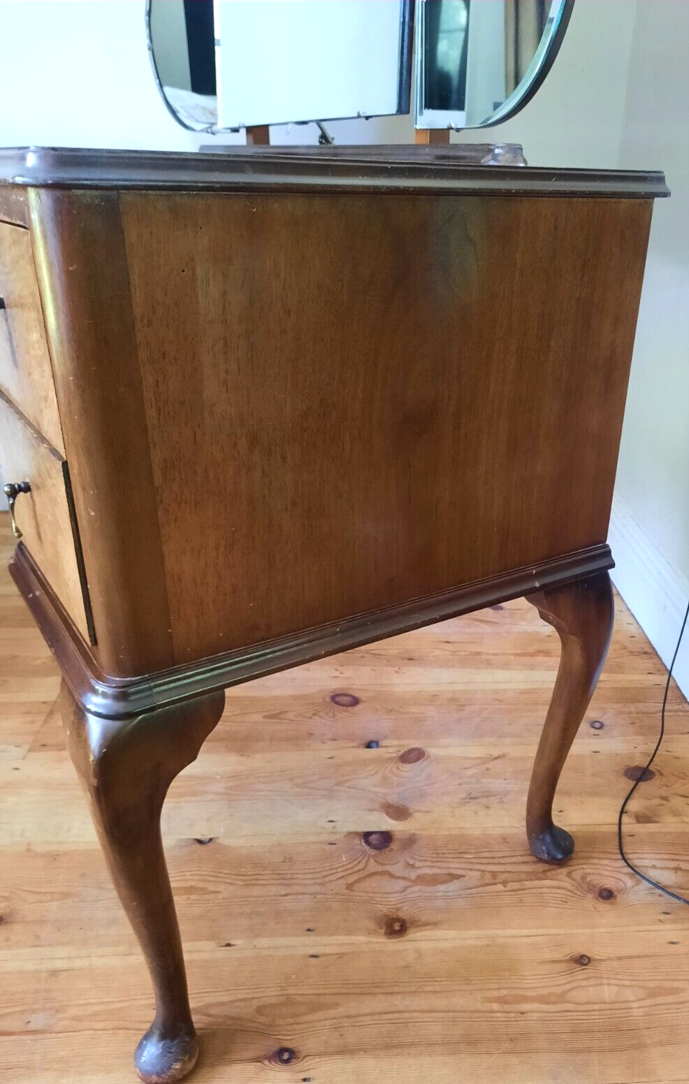 Georgian Style Vintage Burr Walnut Dressing Table Art Deco | eBay