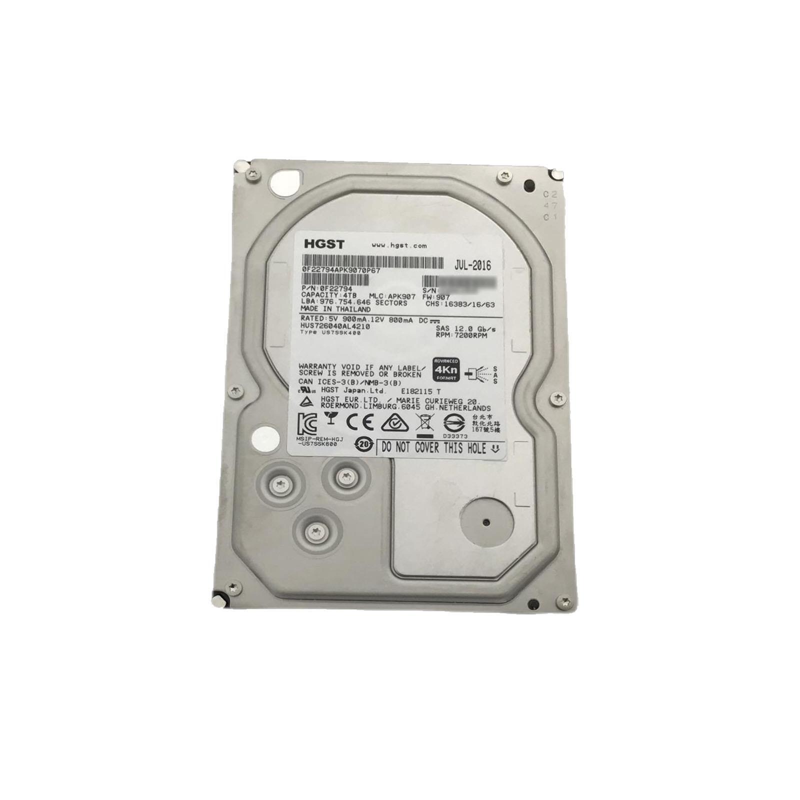 4TB SAS HUS726040AL4210 HGST 3.5in Internal HDD | 7.2K RPM 12GBps 128MB ...