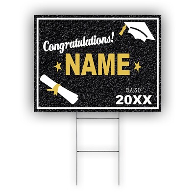 Congratulations Your Name or Custom Text Your Own Wording Coroplast ...