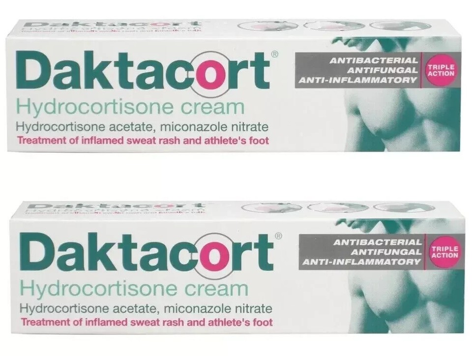 2 x Daktacort Hydrocortisone Triple Action Cream 15g. Advanced Skin ...