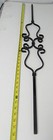 42" SOLID IRON DOUBLE DIAMOND SCROLL BALUSTER STAIR RAIL BLACK****NEW ...