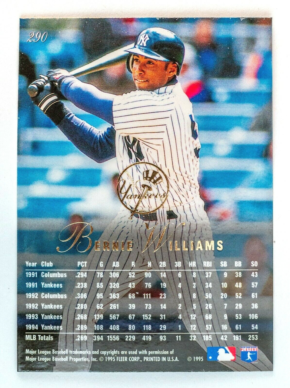 Bernie Williams #290 (1995 Flair) Baseball Card, New York Yankees | eBay